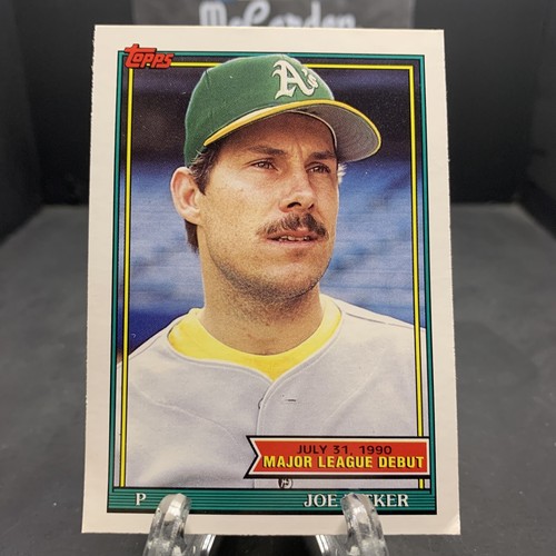 1990-91 Topps Major League Debut 1990 Box Set Joe Bitker #16 Oakland ...