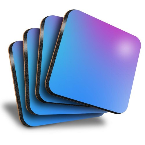 Set of 4 Square Coasters - Blue Pink Purple Gradient bre Colour #44383 ...