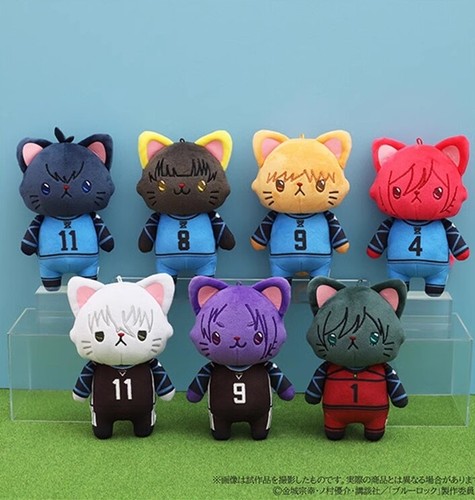 Movic Blue Lock with Cat Blindfold Action Figures Keychain Genuine ...