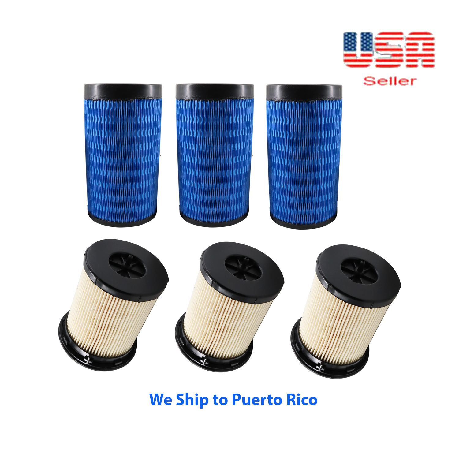 3 Set of Air & Fuel Filter 11-9955 + 11-9965 Fit THERMO KING C600 S700 ...