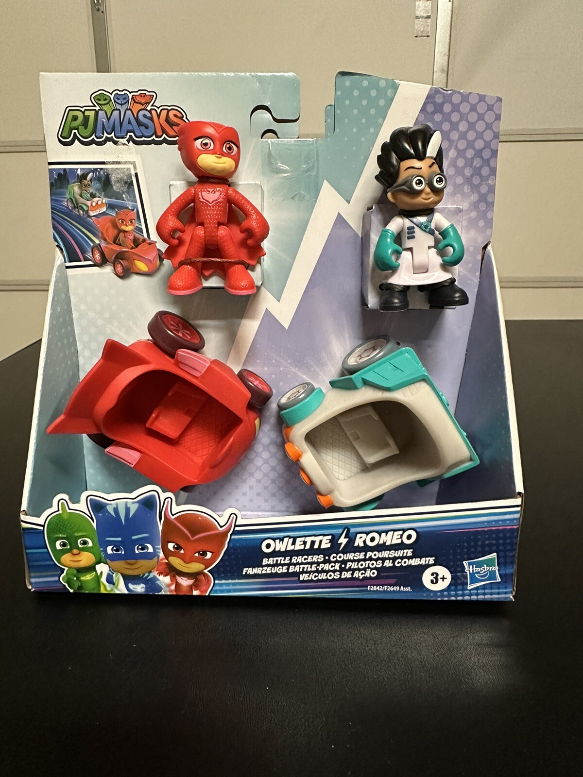 PJ Masks Owlette / Romeo Battle Racers Action Figures W/ Cars - Hasbro ...