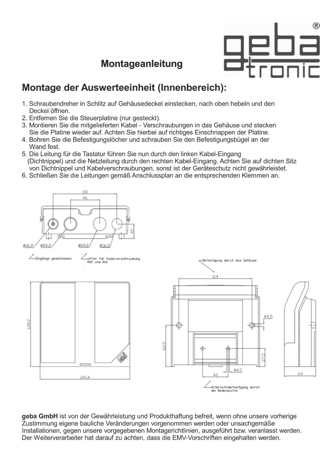 Geba Tronic Dispositivo Interruttore Cody Light HF 1/2 per 2 Garage ...