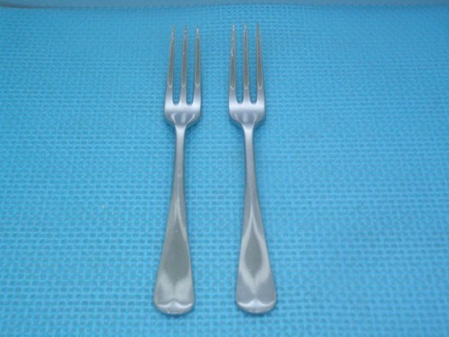 George Butler Stainless England QUEEN ANNE Satin Set of 2 Dinner Forks ...