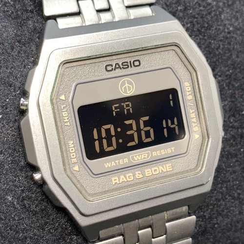 Casio A1000 Premium Rag & Bone Collab Men Quartz 35mm Black Stainless ...