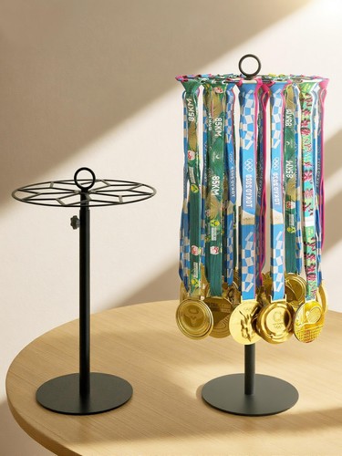Rotatable Medal Hanger Display, Adjustable Medal Honor Display Up to 21 ...