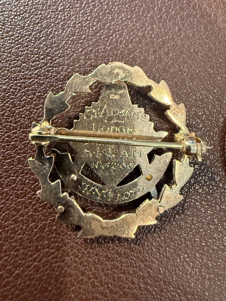 10K Vintage Gold Masonic Past Master Pin | eBay