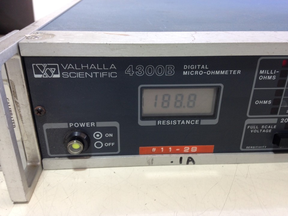 4300B VALHALLA SCIENTIFIC USED OHM METER 4300B VALHALLA SCIENTIFIC - AS ...
