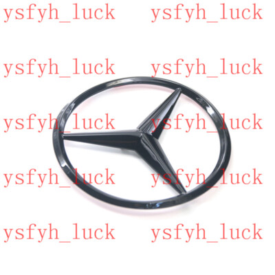 Mercedes-Benz C Class W205 Rear Emblem Gloss Black Star Trunk Lid Badge ...
