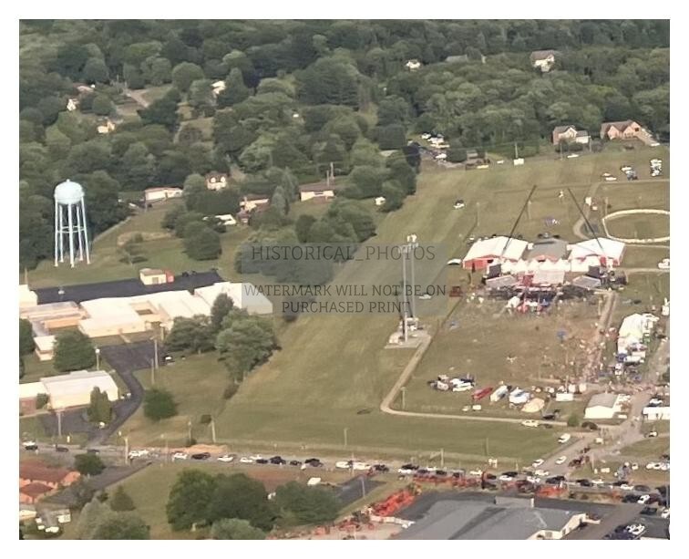 PRESIDENT DONALD TRUMP ASSASINATION ARIEL VIEW OF BUTLER FARM RALLY ...