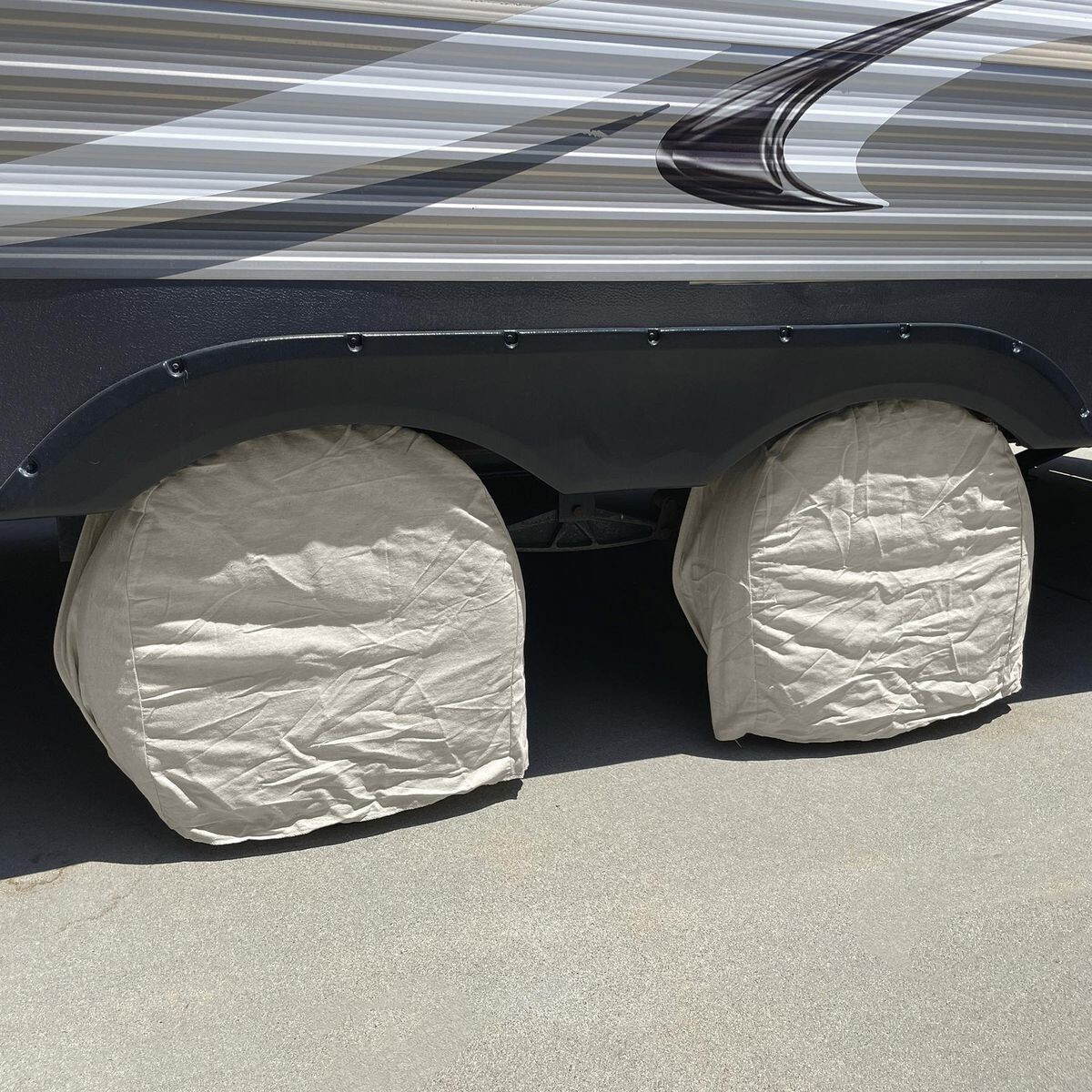 4-Piece Heavy Canvas Tire Wheel Cover Set Auto Paint Masking & Storage ...