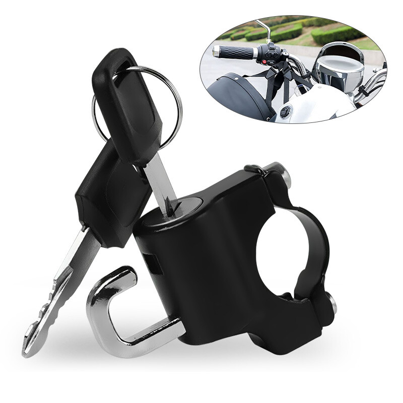 Motorcycle Anti-theft Helmet Lock Security Handlebar Mount 22mm-28mm ...