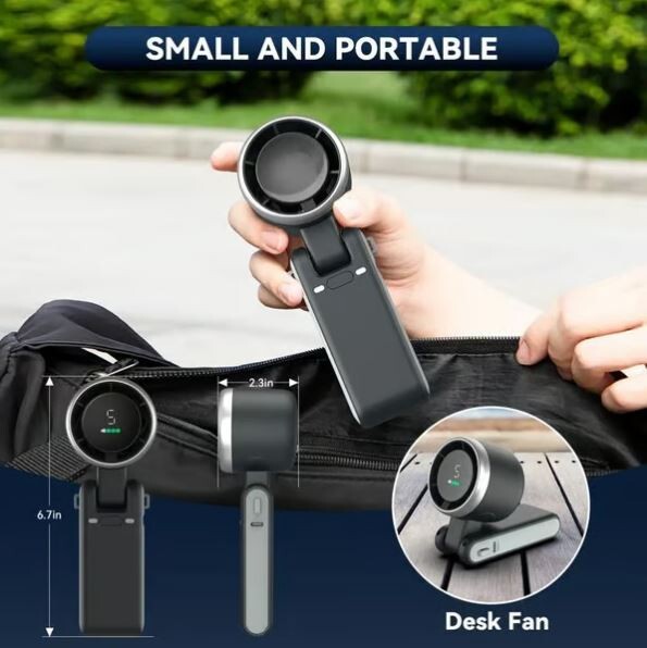 Mini Portable Handheld Turbo Fan USB Rechargeable Cooling Fan Up to 10 ...