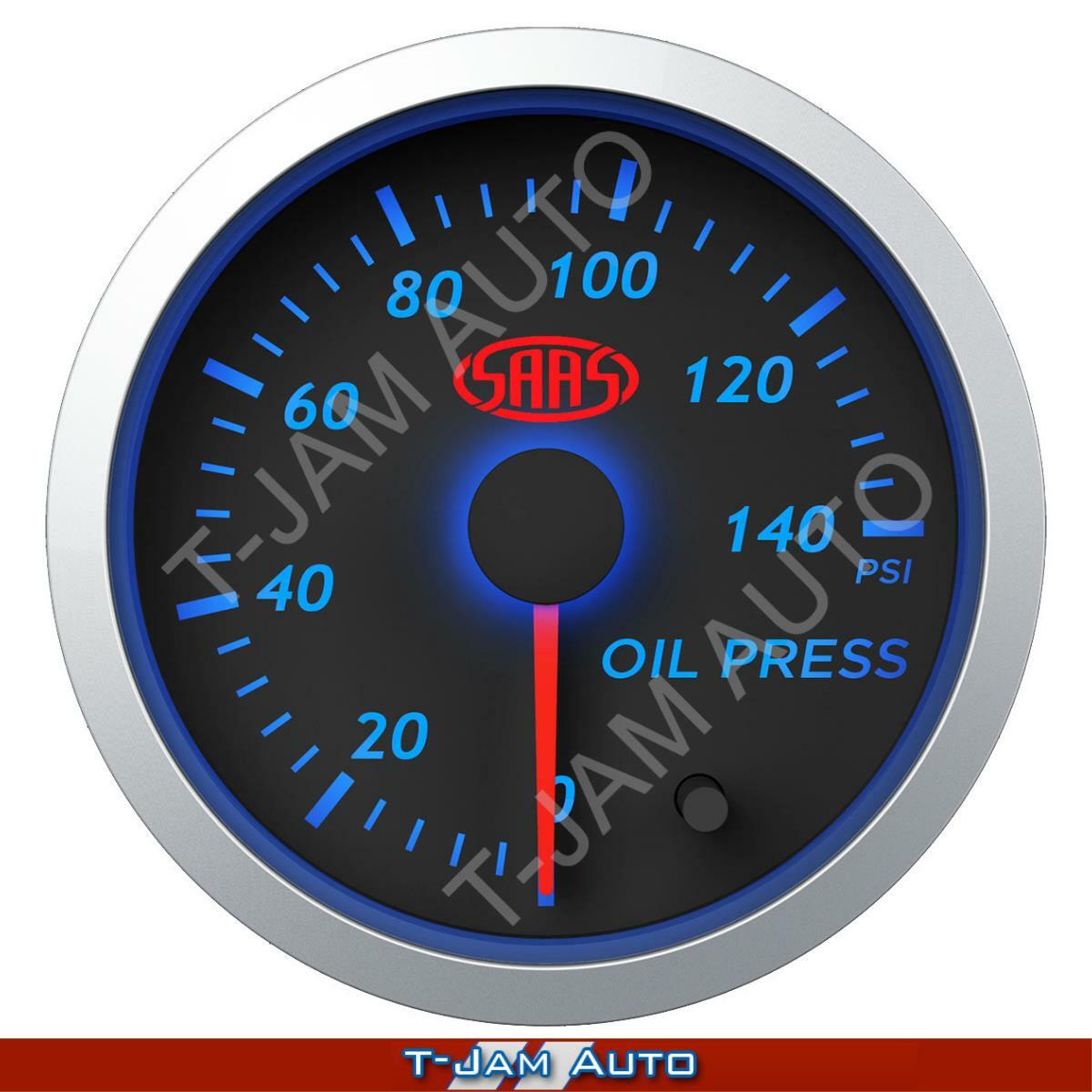 Oil Pressure Gauge SAAS Streeline Black Face 52mm | eBay