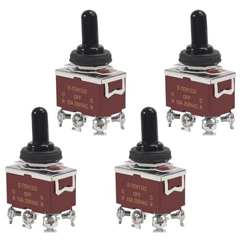 4Pcs Momentary Toggle Switch 12V DC 30A DPDT ON-Off-ON 6 Pin 3 Position ...