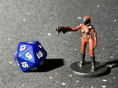 Hand-Painted DND Cyberpunk SPACE GIRL w/Gun Miniature Pathfinder RPG ...