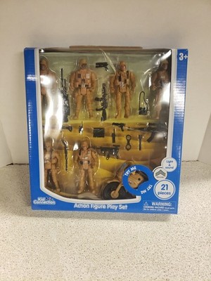 Kid Connection Military Action Figure Play Set 21 Pieces With Lights ...