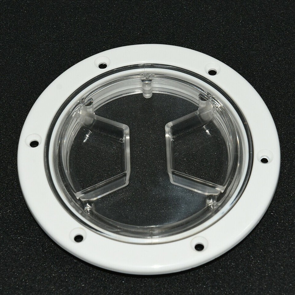 4 ABS Marine Boat Clear Top Lid Lock Deck Plate Inspection Hatch Cover ...