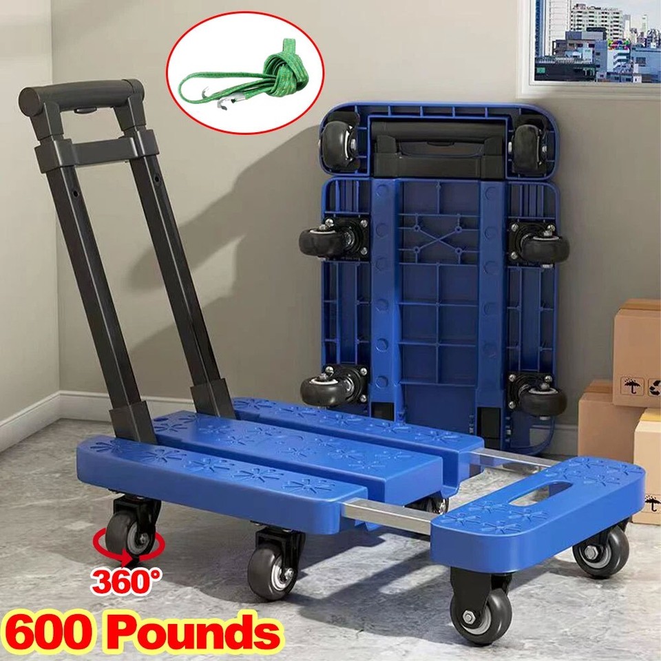 270KG Heavy Duty Folding Hand Truck Dolly Cart Trolley Luggage Sack ...