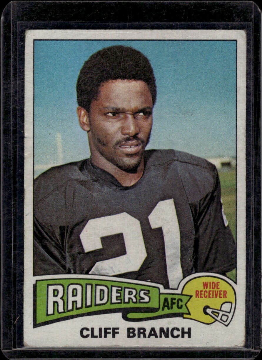 1975 Topps #524 Autographed Cliff Branch Rookie Trading Card | eBay