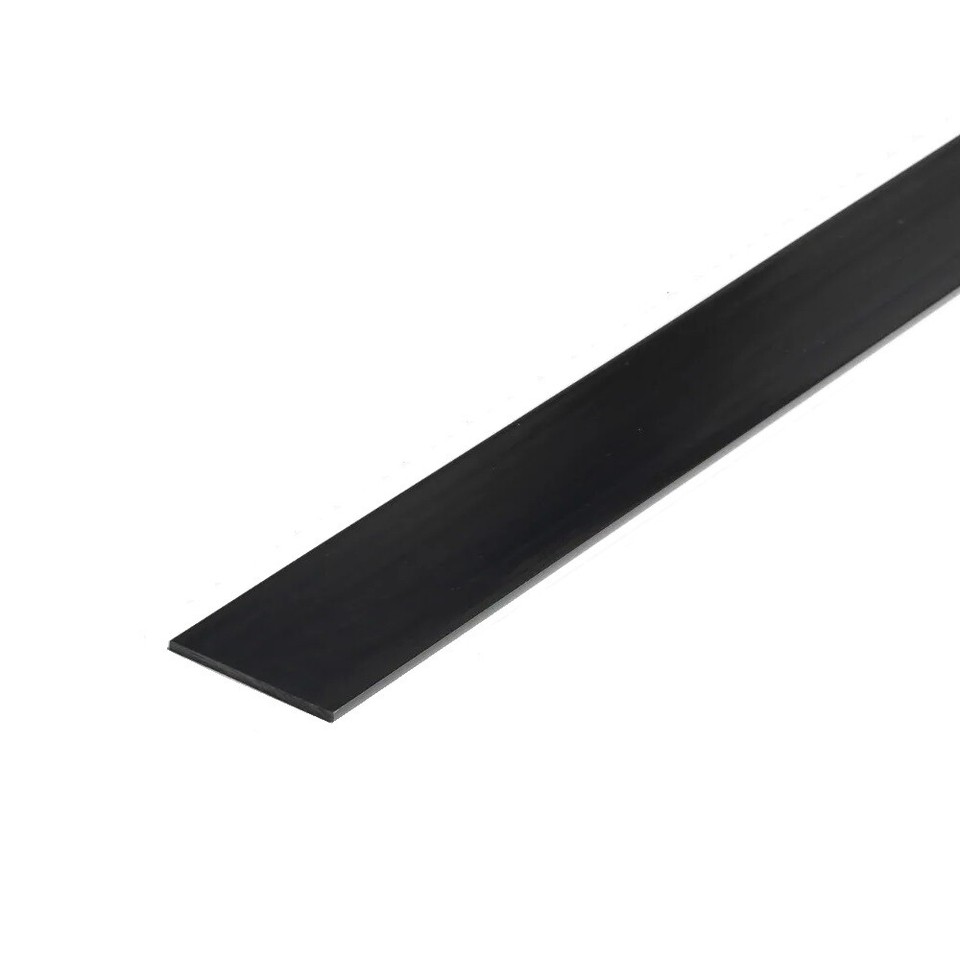 Plastic Flat Bar Strips PVC White & Black Solid Flat Plastic Strip 1m ...