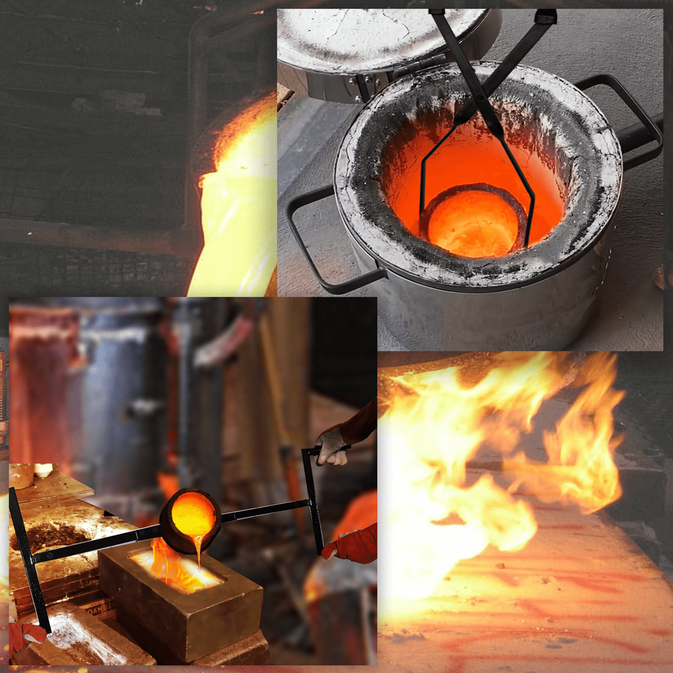 10Kg Crucible Pouring and Lifting Tong Set Precious Metal Casting Tool ...