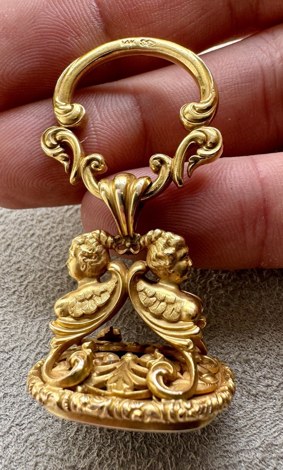 Carter Gough & Co Art Nouveau 14k Gold Nephrite Jade Fob | eBay