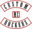 CUSTOM 12" rocker 4 pcs Biker vest Embroidered rockers FULL SET - Sew ...