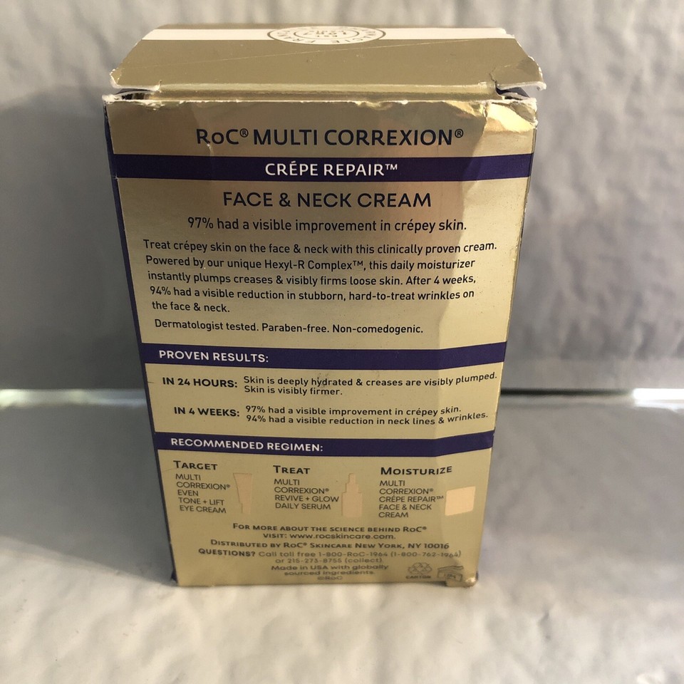 RoC Multi Correxion Crepe Repair Face & Neck Anti-Aging Cream 1.7oz ...