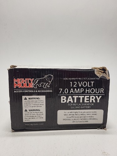 Mighty Mule 12V Battery For Automatic Gate Opener 7 Amp Hours Model ...