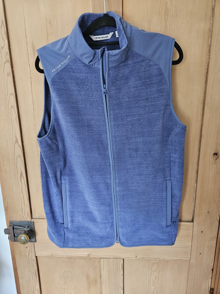 Peter Millar Fade Full Zip Mid Vest Gilet Astral Blue Size Medium Never ...