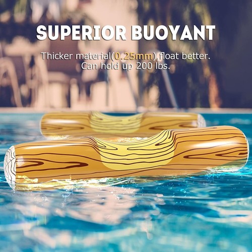 Inflatable Pool Floats Battle Log Pool Rafts Floats Pool Games for ...