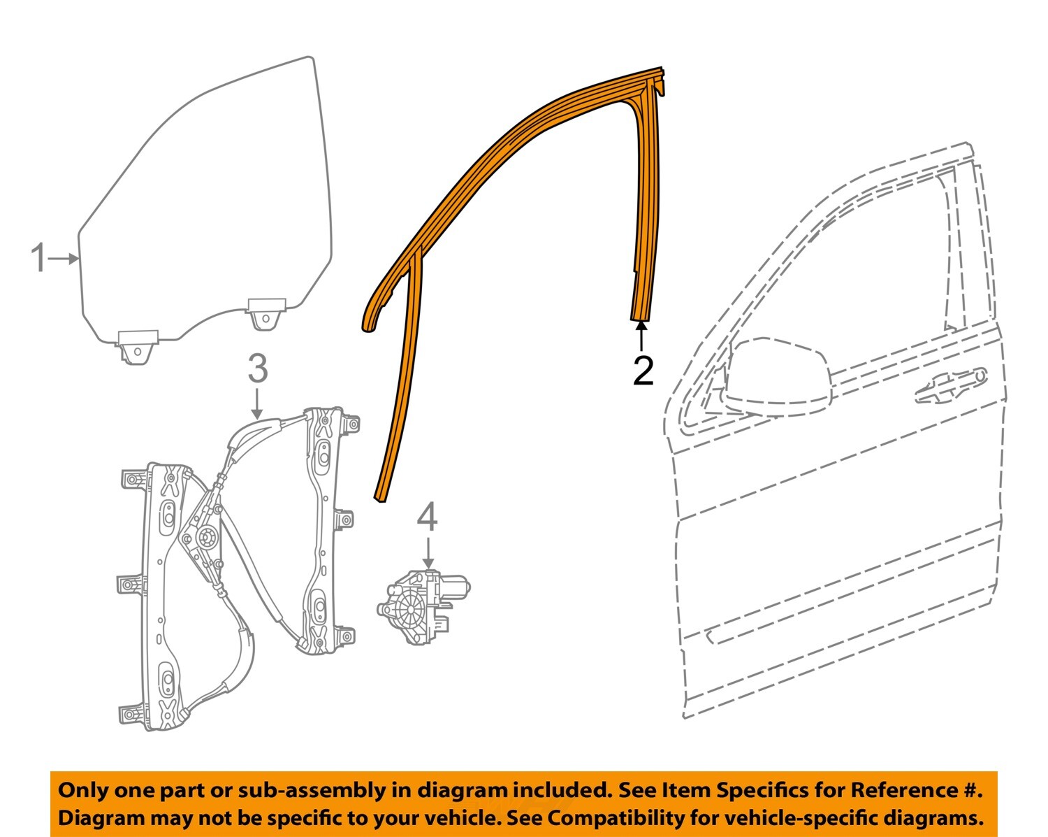 Genuine+Chrysler+Weatherst+Door+Glass+68442217AA+%2F+68442217-AA+OEM ...