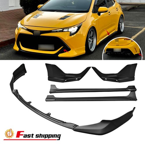 Fit 2019-2021 Toyota Corolla Hatchback Front Lip Side Skirt &Rear Wrap ...