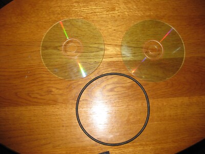 Vtg. Audio Desk Systeme CD Lathe Drive belt & 2 trial discs + operating ...