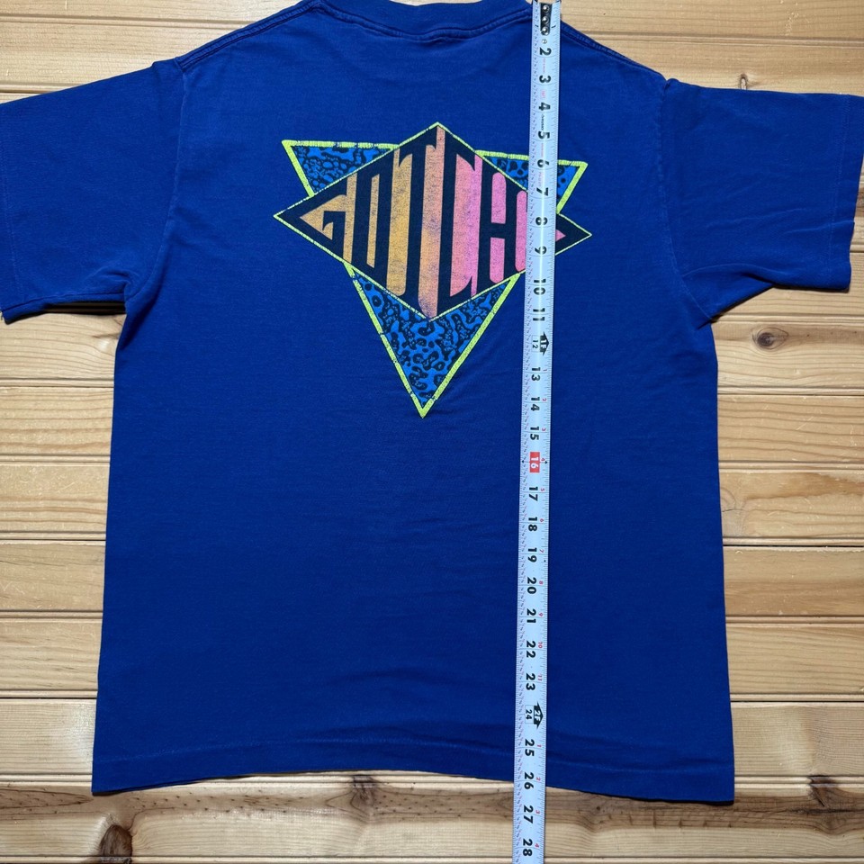 Vintage 90s Gotcha Triangle Logo Surf Skate Single Stitch Graphic T ...