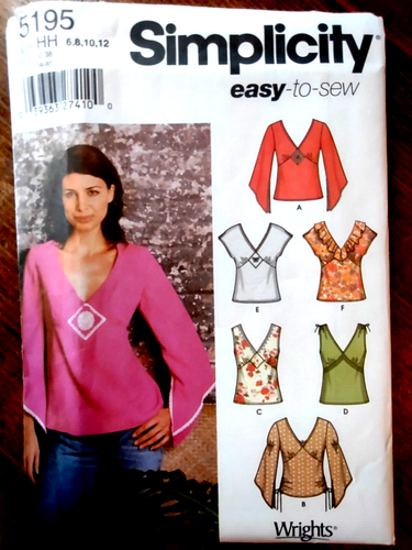 Simplicity 5195 Size 6-12 Sewing Pattern UNCUT Top Sleeve Options Easy ...