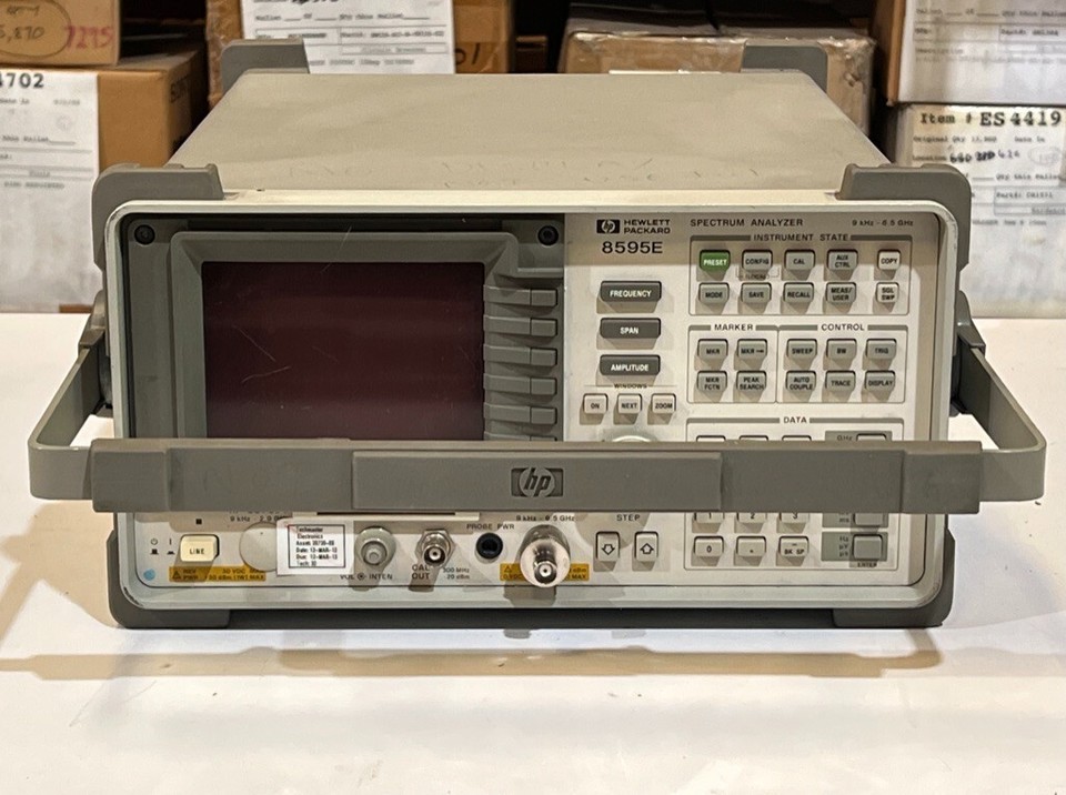 Hewlett Packard HP 8595E Spectrum Analyzer 9 kHz-6.5 GHz OPT 041 105 ...