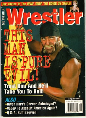 THE WRESTLER AUGUST 1999 HULK HOGAN OWEN HART SABLE VADER BUFF BAGWELL ...