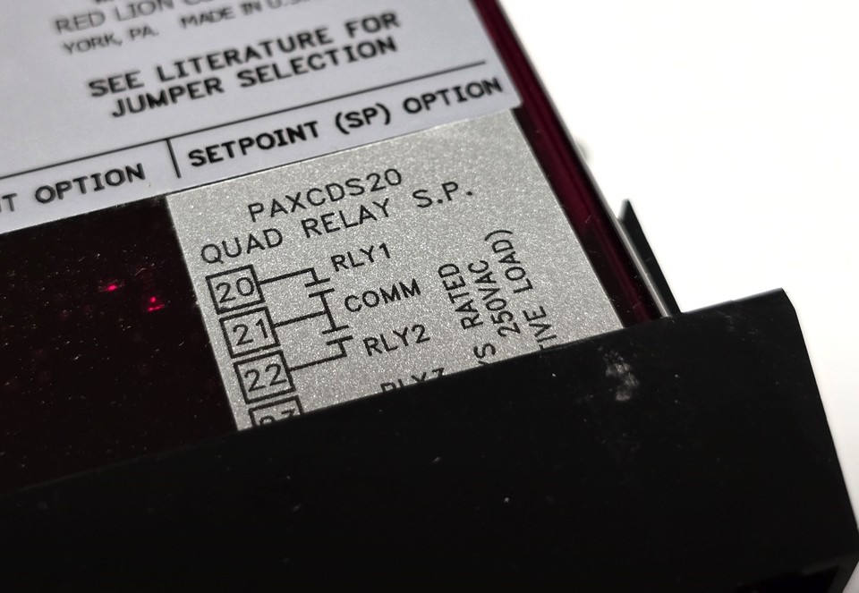 Red Lion PAXP0000 Digital Panel Meter PAXP w/ PAXCDS20 Quad Relay - New ...