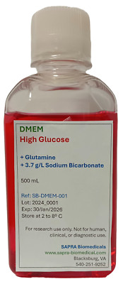 Dulbecco's Modified Eagle Medium (DMEM), 1X, High Glucose, 500mL | eBay