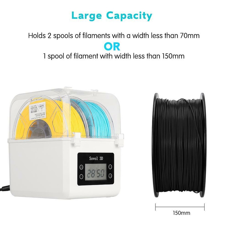 Sovol Filament Dryer Box for 3D Printer PLA Heating Drying Filament US ...