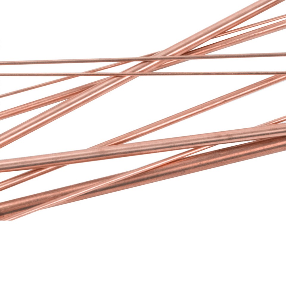 Length 250mm Pure Copper Thin Round Rods Copper Stick Solid Copper ...