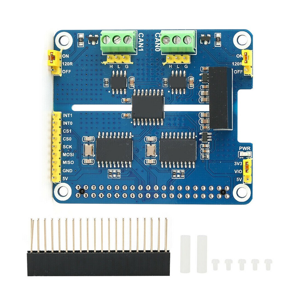2-Channel CAN BUS Expansion HAT for RPI Raspberry Pi 3 Model B Plus 4 ...