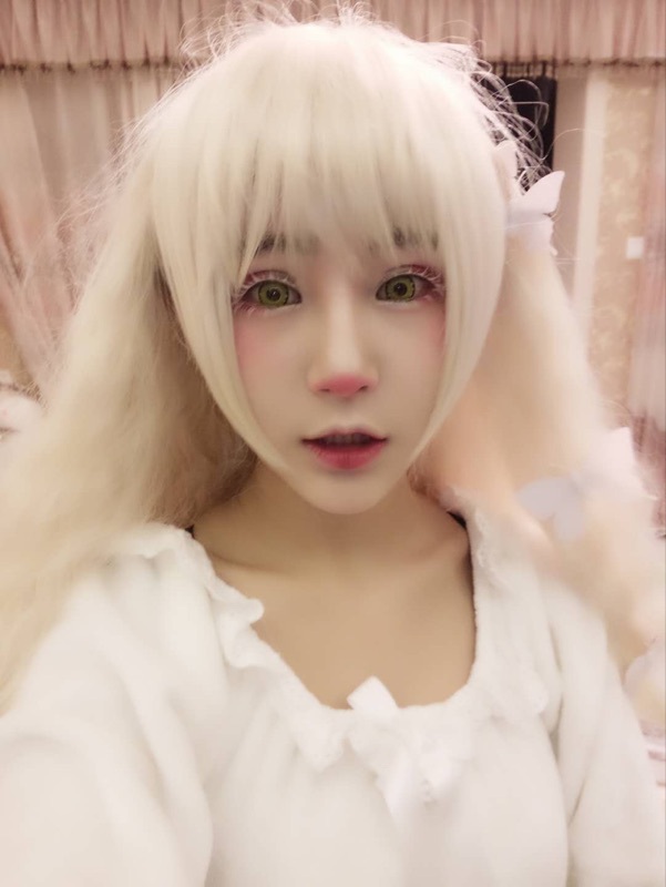 White Eyelashes Women Cosplay Makeup Natural Long Cross Strip False Eye ...