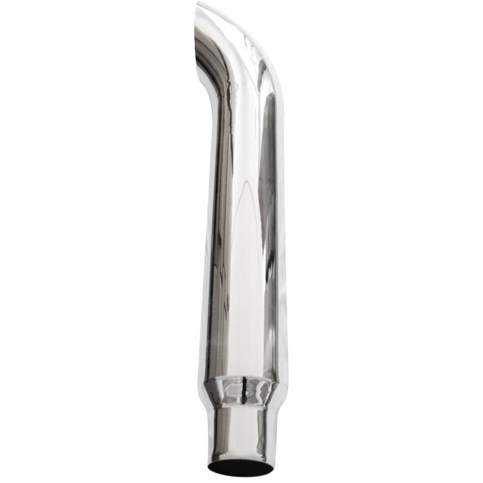 Chrome 7"- 5" OD x 48" inch Curved Exhaust Stack Pipe Tube Tailpipe ...