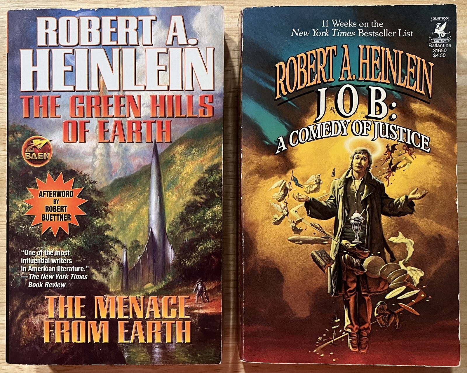 Lot of 2 Robert Heinlein: Green Hills Earth/Menace from Earth~Job ...