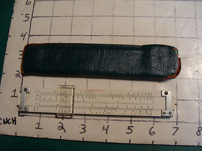 Vintage Pocket SLIDE RULE: just marked MADE IN USA, in sleeve #2 dirty ...