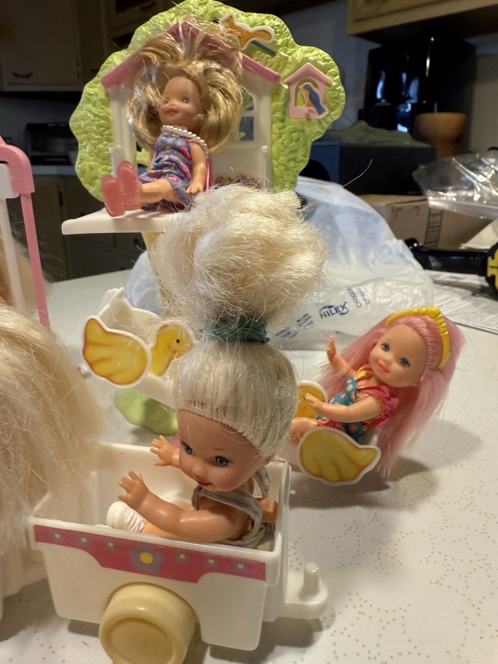 Vintage 1997 Mattel Barbie's Kelly Playground Treehouse Playset w ...