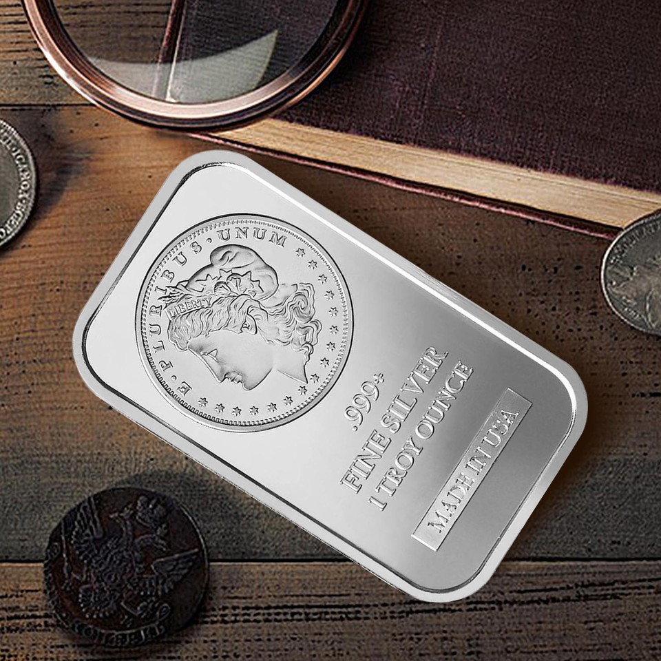 1 oz Silver Bar Collectible Morgan Silver Bar Commemorative Portable ...