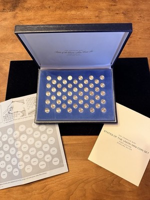 Franklin Mint 50 States of the Union First Edition Sterling Silver Mini ...